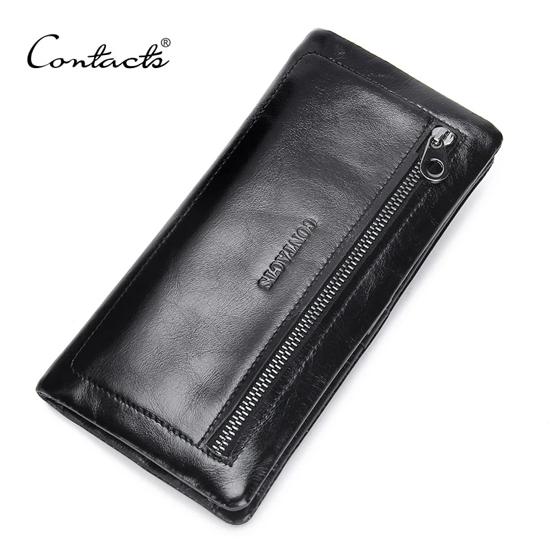 CONTACT'S Véritable En Cuir Vintage Style Hommes Portefeuilles Marque ...