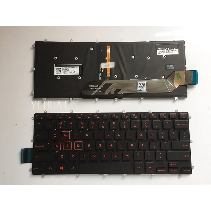 New US Red Keyboard FOR DELL 15 7566 5567 7567 7559 5665 15 7000 ...
