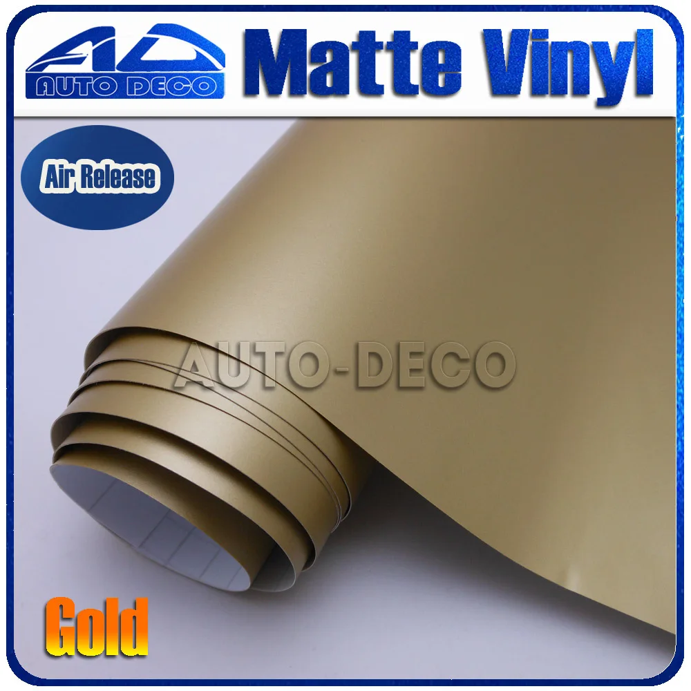 Quality Guarantee Gold Matte Vinyl Wrap Film Foil Car Sticker With Air ...