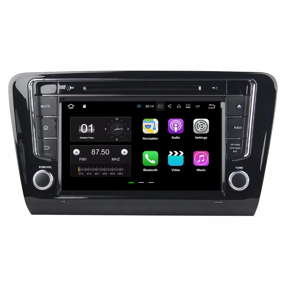 1024*600 Android 7.1 Car Radio Gps Multimedia Player For Skoda Octavia ...