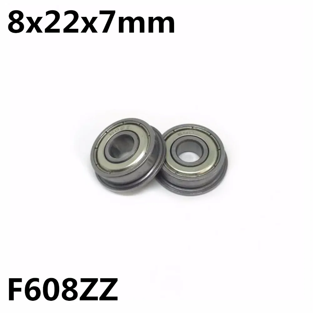 10Pcs F608ZZ RF 2280ZZ 8x22x7mm 플랜지 베어링 깊은 홈 볼 베어링 고품질 F608Z|bearings ...