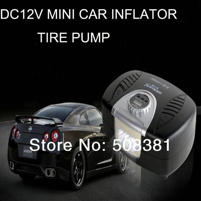 DC12V car mini inflator, car air charging pump,car tire pump|tire logo ...