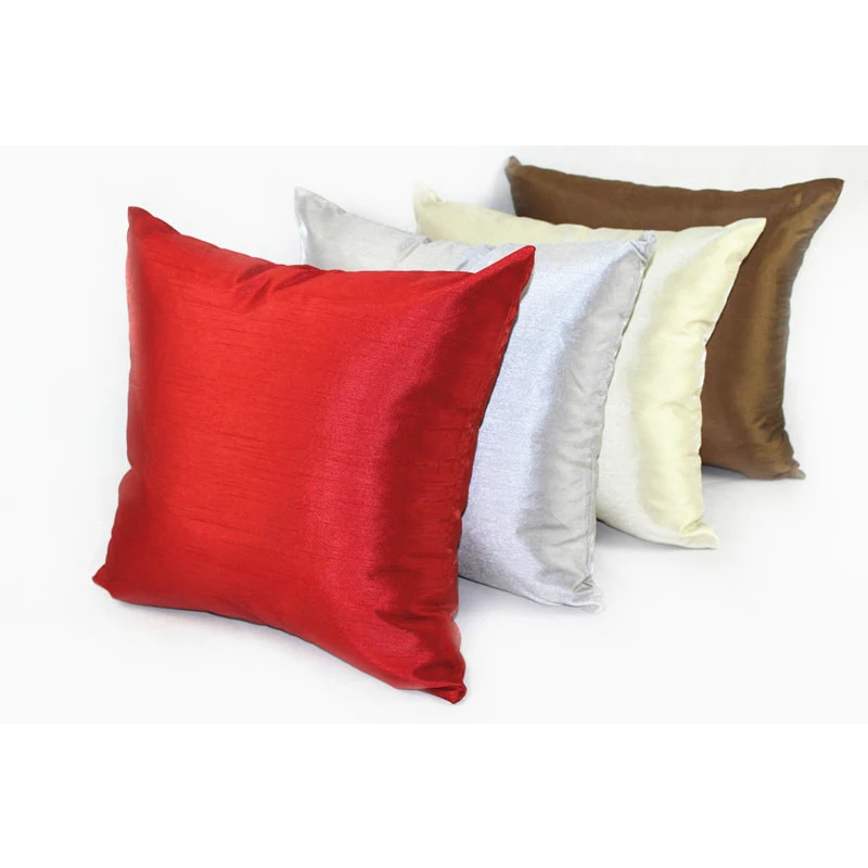 Rectangle Sofa Cushion Covers Solid Color Polyester Pillowcase Wedding ...