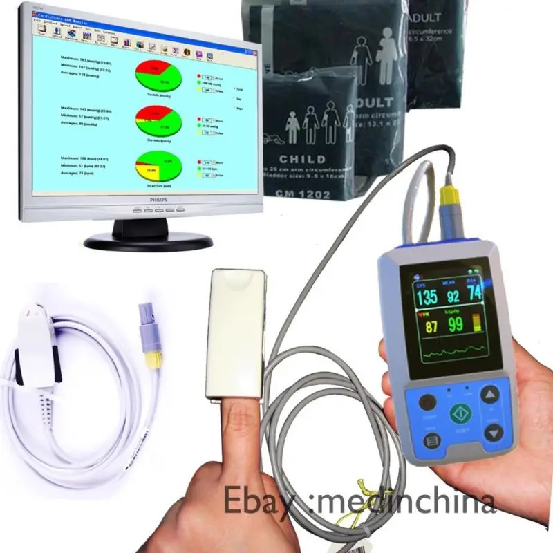 ABPM SpO2 Ambulatory Blood Pressure Monitor Automatic 24h BP ABPM SpO2 Ambulatory Blood Pressure Monitor Automatic 24h BP