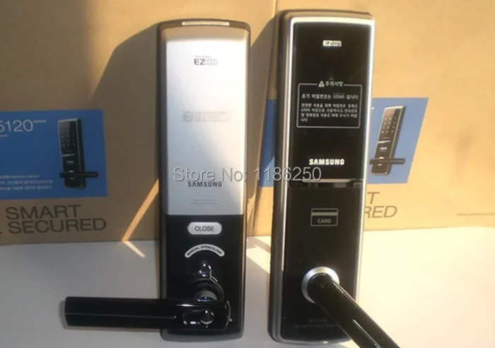 Samsung Ezon Shs-5120 New Entry Keyless Security Digital Electronic Door Lock+4pcs Key Card ...