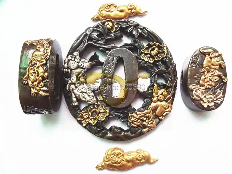 Costume de garde en cuivre Tsuba pour samouraï japonais, épée Katana ...