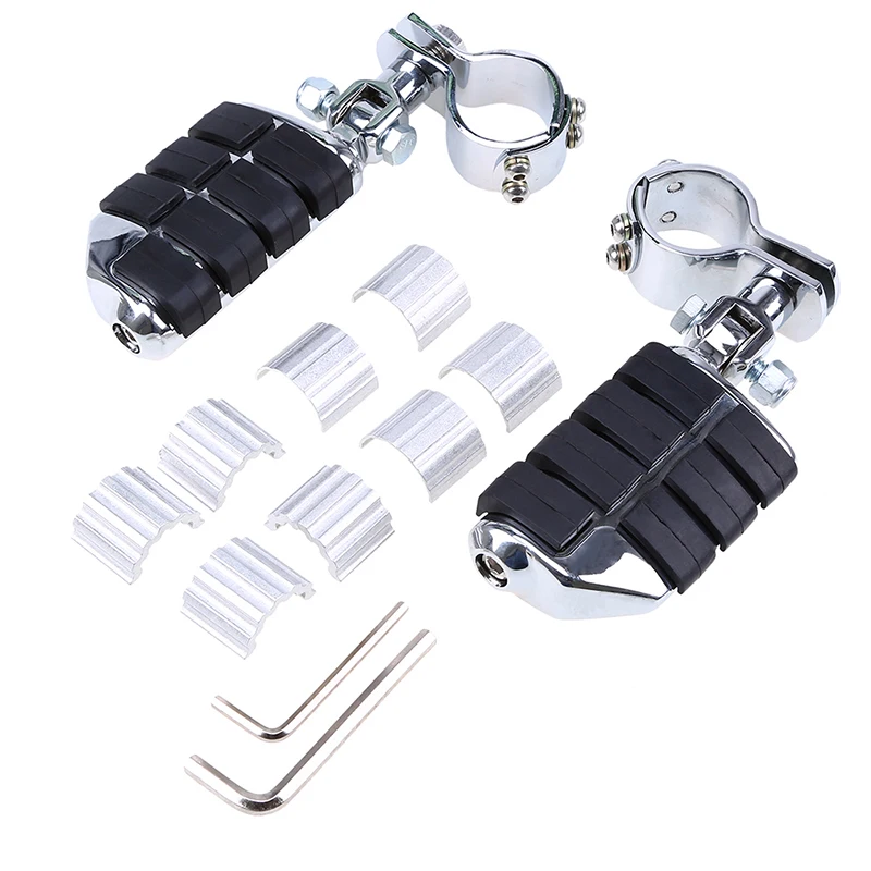 Aliexpress.com : Buy Chrome Aluminum Rubber Motorcycle Foot Rests Foot ...