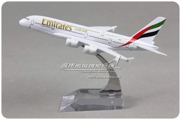 Airlines plane model, Emirates airline A380, 16cm, metal airplane ...
