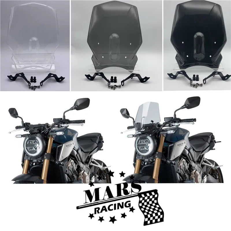 Motorcycle-Sports-Visor-Viser-Windshield-WindScreen-Fits-For-Honda ...
