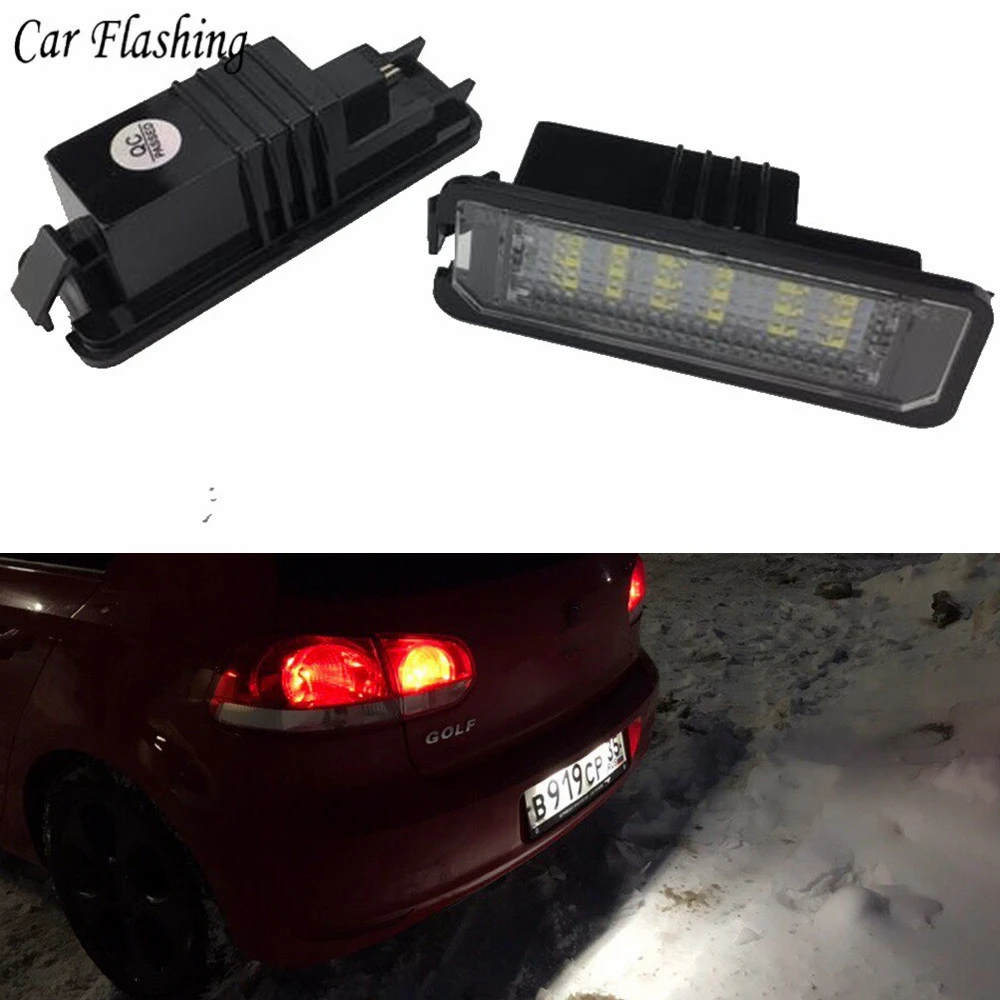 LED License Plate Light For VW Golf 6 VI 5 V GTI MK4 MK5 MK6 Eos Lupo ...
