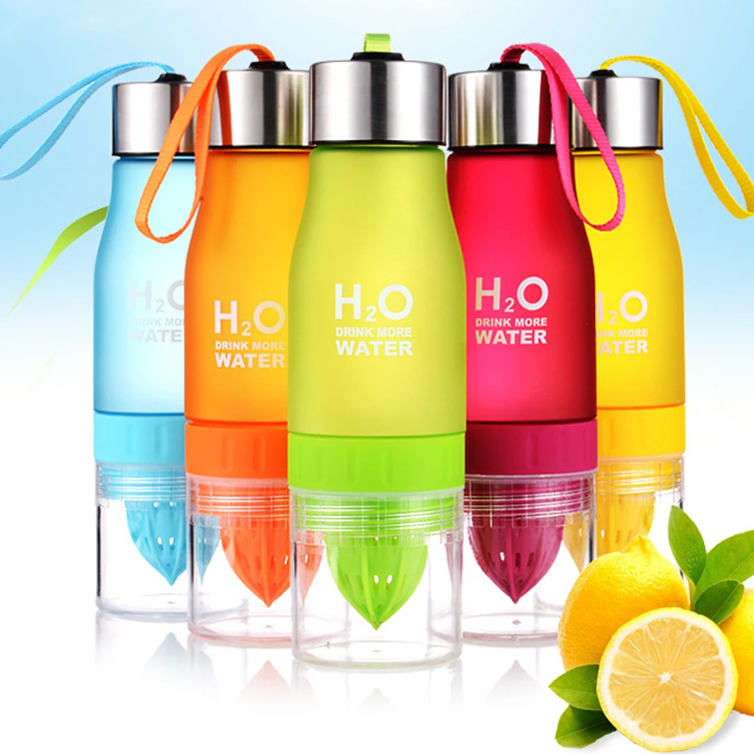 Useful 700ml Water Bottle H20 Plastic Fruit Infusion Bottle Infuser