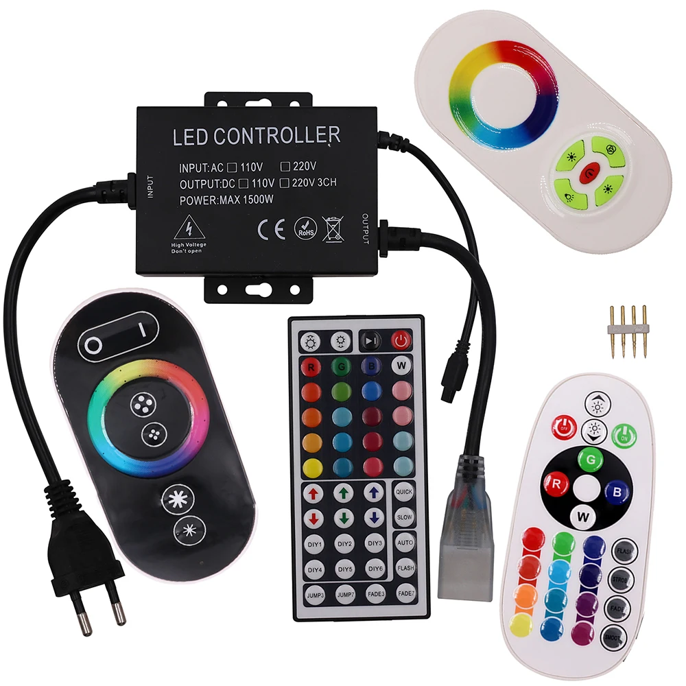 220V 110V Led RGB strip Light controller Full touch 44key 23key 24 key ...