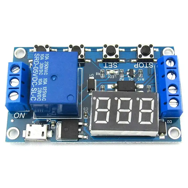 5v Micro Usb Digital Led Trigger Automation Delay Cycle Timer Control Switch Relay Module