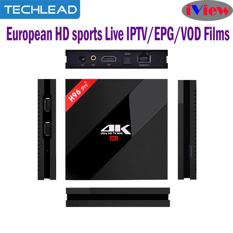 H96 Pro+ Android TV Box S912 With Iview IPTV Subscription Albanian ...