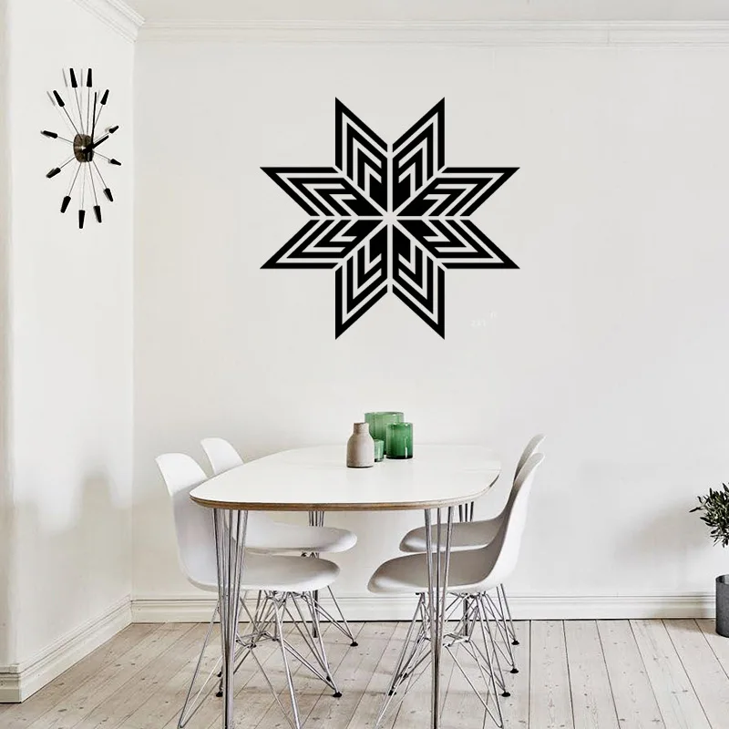 Personality Octagonal Pattern Vinyl Wall Decal Home Decor Living Room ...