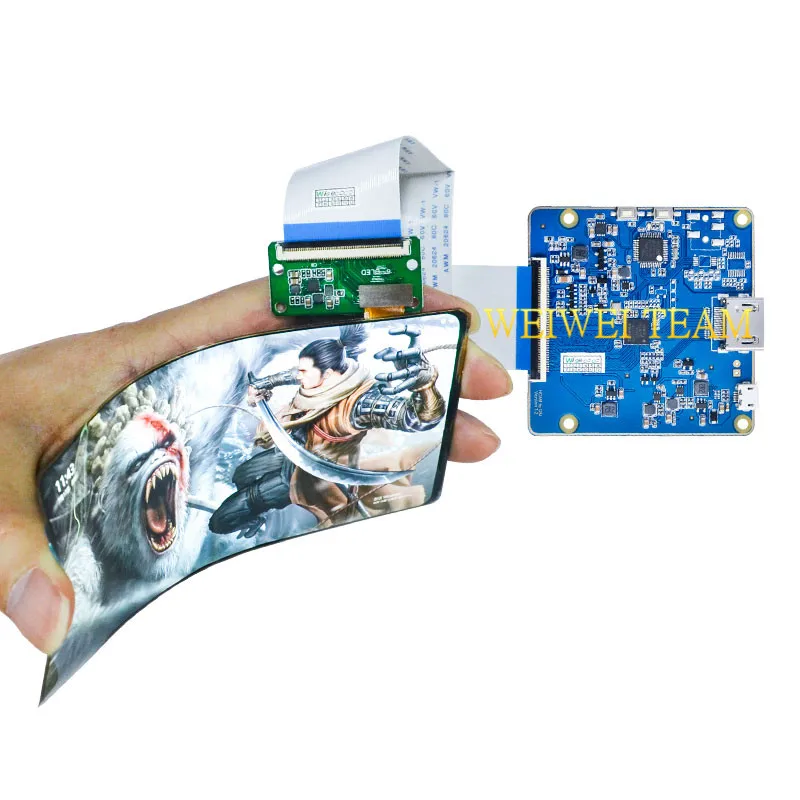 Flexible OLED Display 6 Inch 2160x1080 Amoled Screen Bendable Panel with MIPI HDMI Controller ...