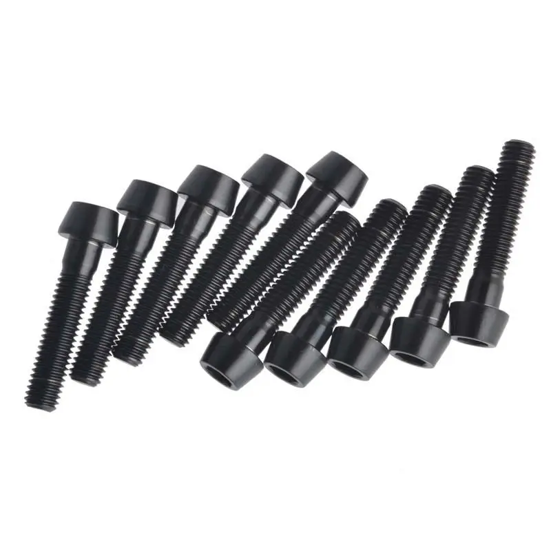 Titanium Ti M6 x 30mm Black Tapered Hex Allen Bolt Screw for Bike ...