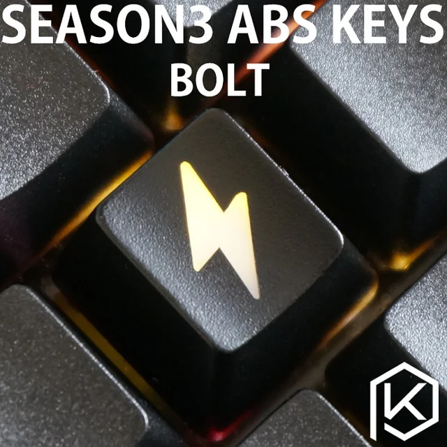 Novelty Shine Through Keycaps ABS Etched, Shine-Through bolt black red ...