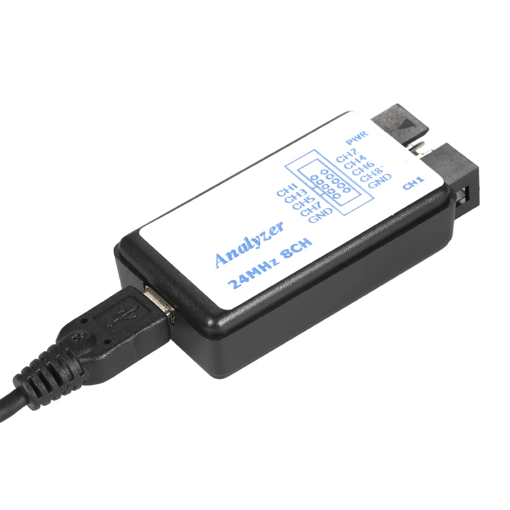 USB 8CH 24MHz Logic Analyzer - voltage range 0.8V to 5V.