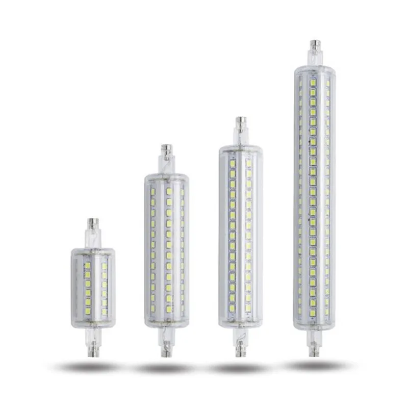 Lâmpada regulável r7s, 7w, 14w, 20w, 25w, led 2835, smd 118, 78mm ...