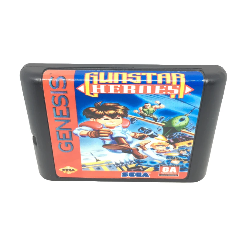 Cartucho de juego de cartas de juego de 16 bits de Gunstar Heroes para Sega Mega Drive / Genesis ...