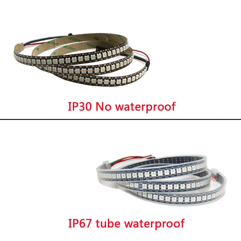 USB Powered 5V WS2812 IC WS2812B RGB LED Strip light 144leds/m 5050 SMD ...