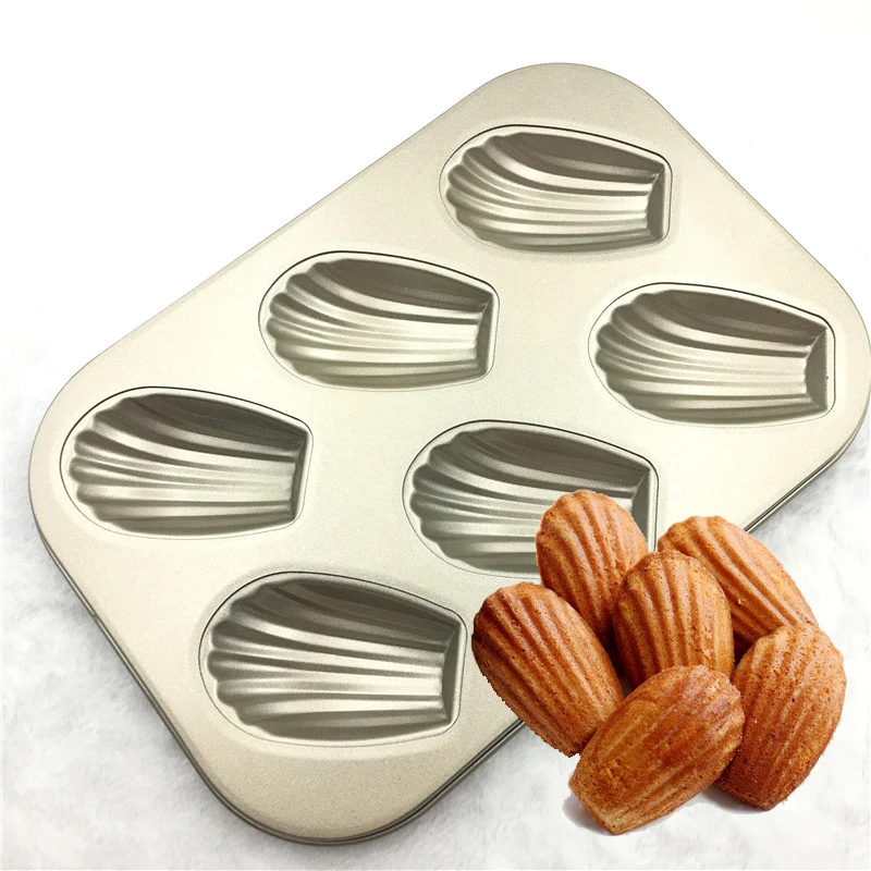 New 6 Cups Shell Cake Pan Non Stick Baking Pan DIY Golden Cake Cookies ...