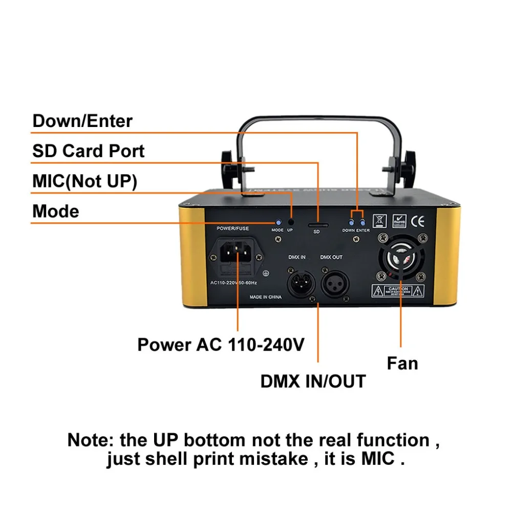 Sharelife Mini 500mw RGB Animation SD Card Laser Light Projector DMX ...