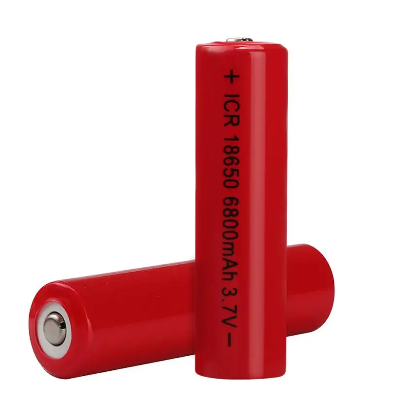 10PCS 3.7V 6800mAH Li ion Rechargeable 18650 Battery 65mm x 18mm For ...