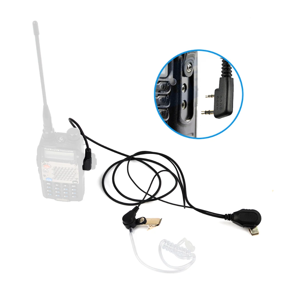 HYS BF H02 ham radio 2 pin Earpiece Anti radiation earphone Two Way ...