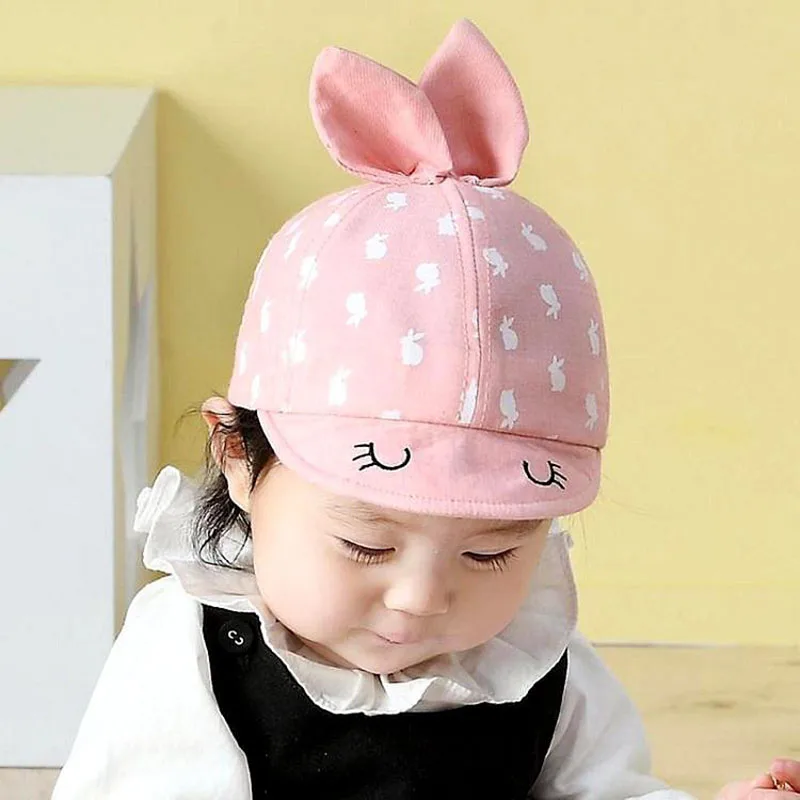 Children Baseball Caps Girls Spring Summer Hats rabbit Sun Hat Baby ...