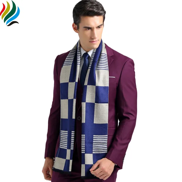 European Fashion Men's Scarves 2017 Brand Designer Winter Wool Scarves ...