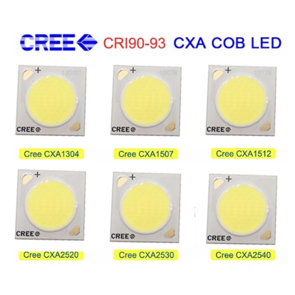 Diodo LED COB CRI90, luz Cree High CRI 90 93, CXA1304, CXA1507, CXA1816 ...