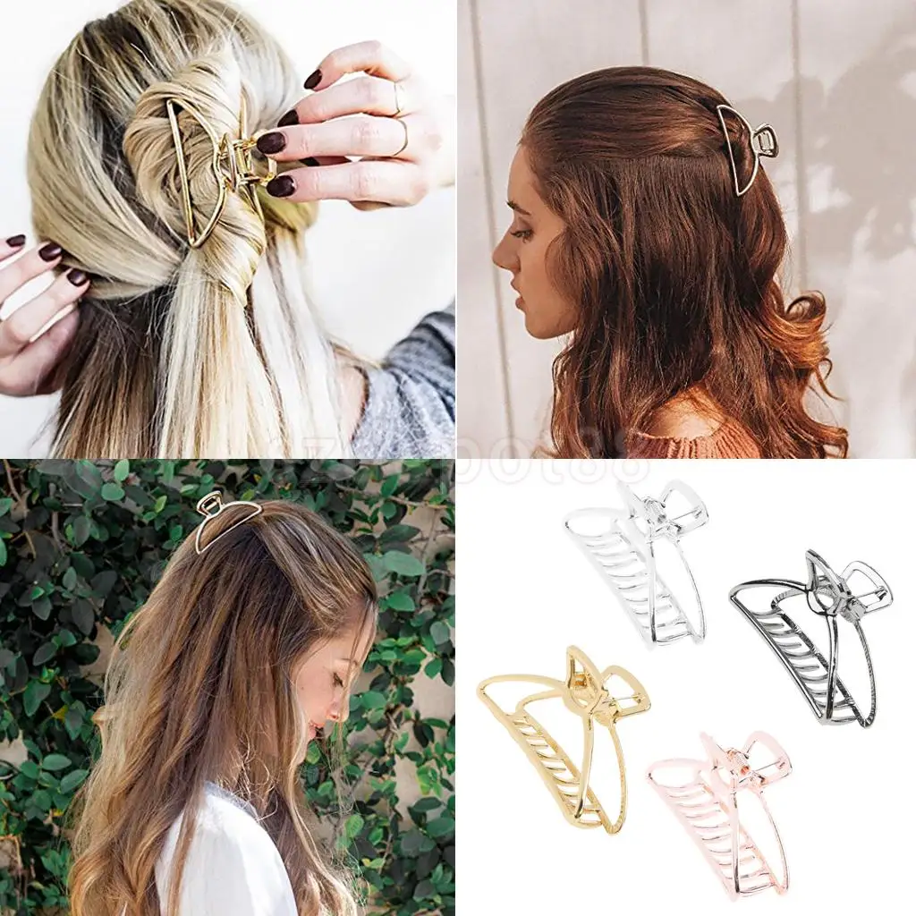 Rambut-Cakar-Besar-Grip-Rambut-Logam-Rahang-Klip-Folding-Clamp-untuk ...