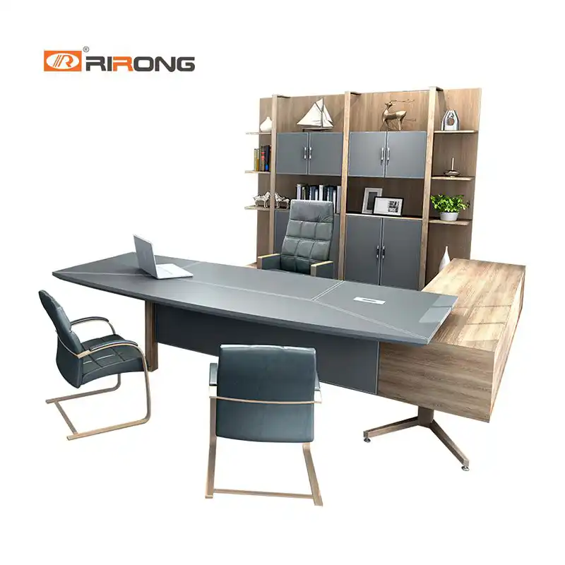Nordic Design Small Grey Color Office Furniture Set Home Study Table ...