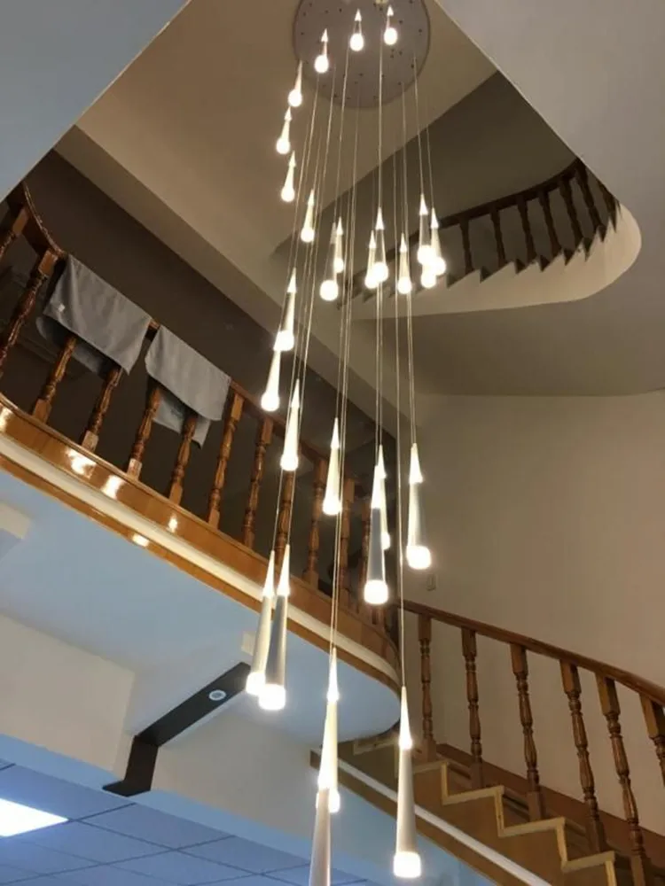 Moderne Led Cône Pendentif Lumières Pour Cage D'escalier Salon 1.5 3.5 ...