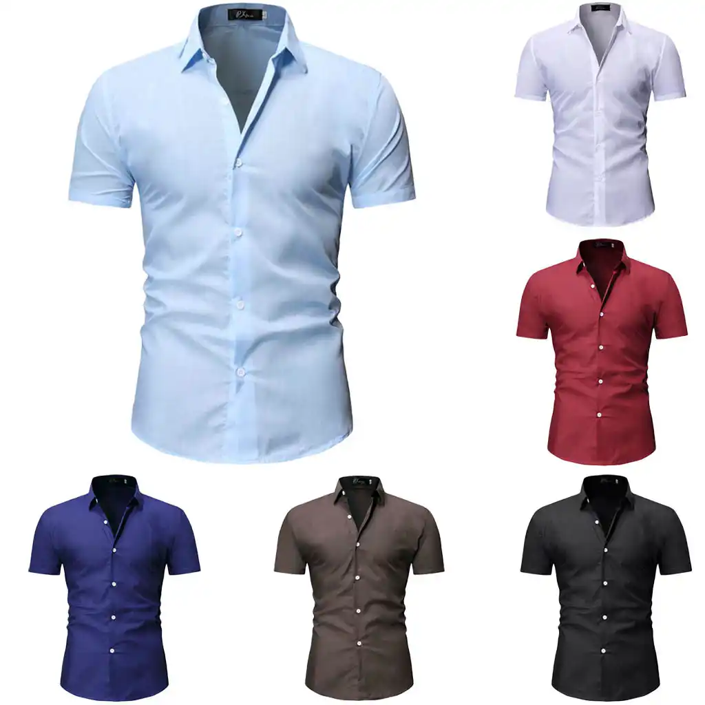 Venta > camisas formales para hombre manga corta > en stock
