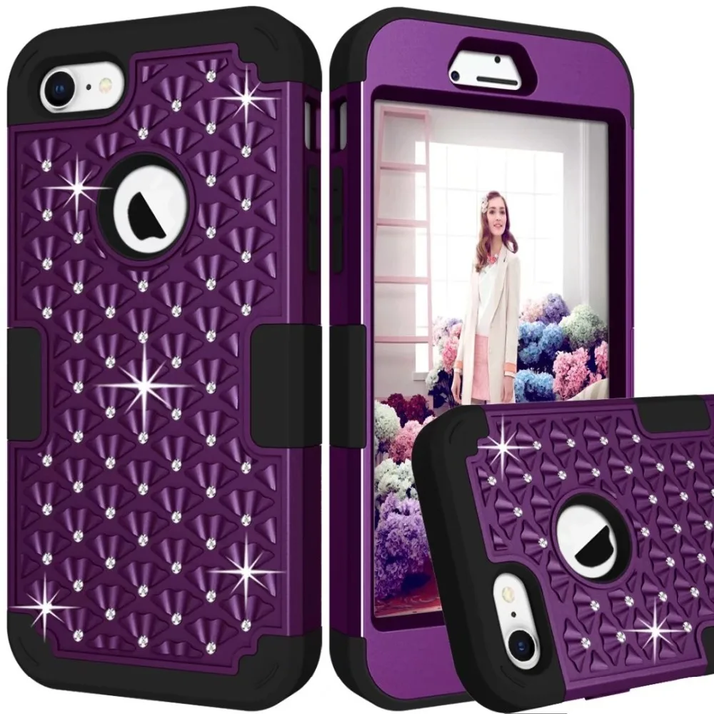 Rhinestone Phone Case For iPhone 7 Case Luxury Bling Glitter Diamond ...