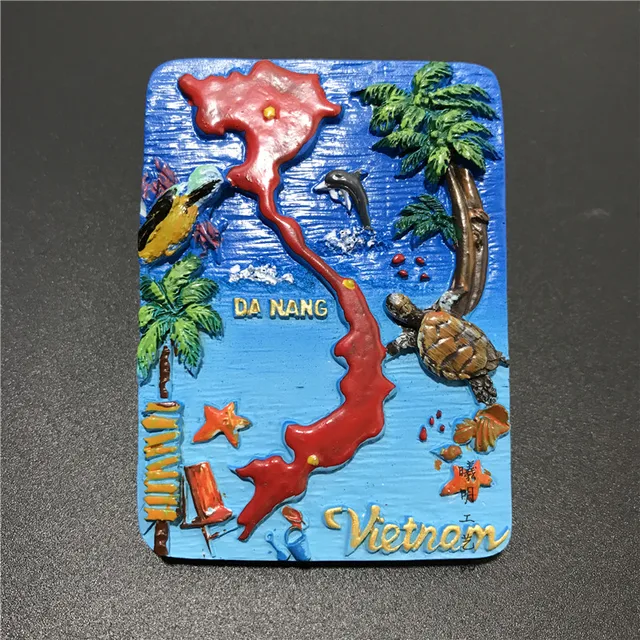 Vietnam Fridge Magnets DA NANG 3D Resin Decorative Refrigerator Magnet ...