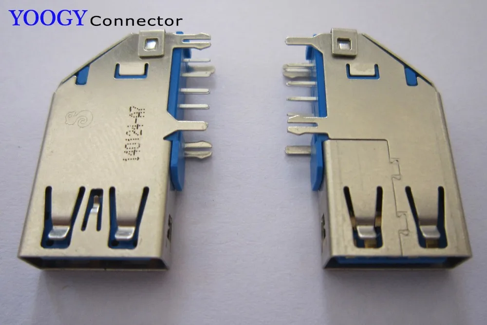 Long section Side vertical Female USB 3.0 connector, long=28mm common ...