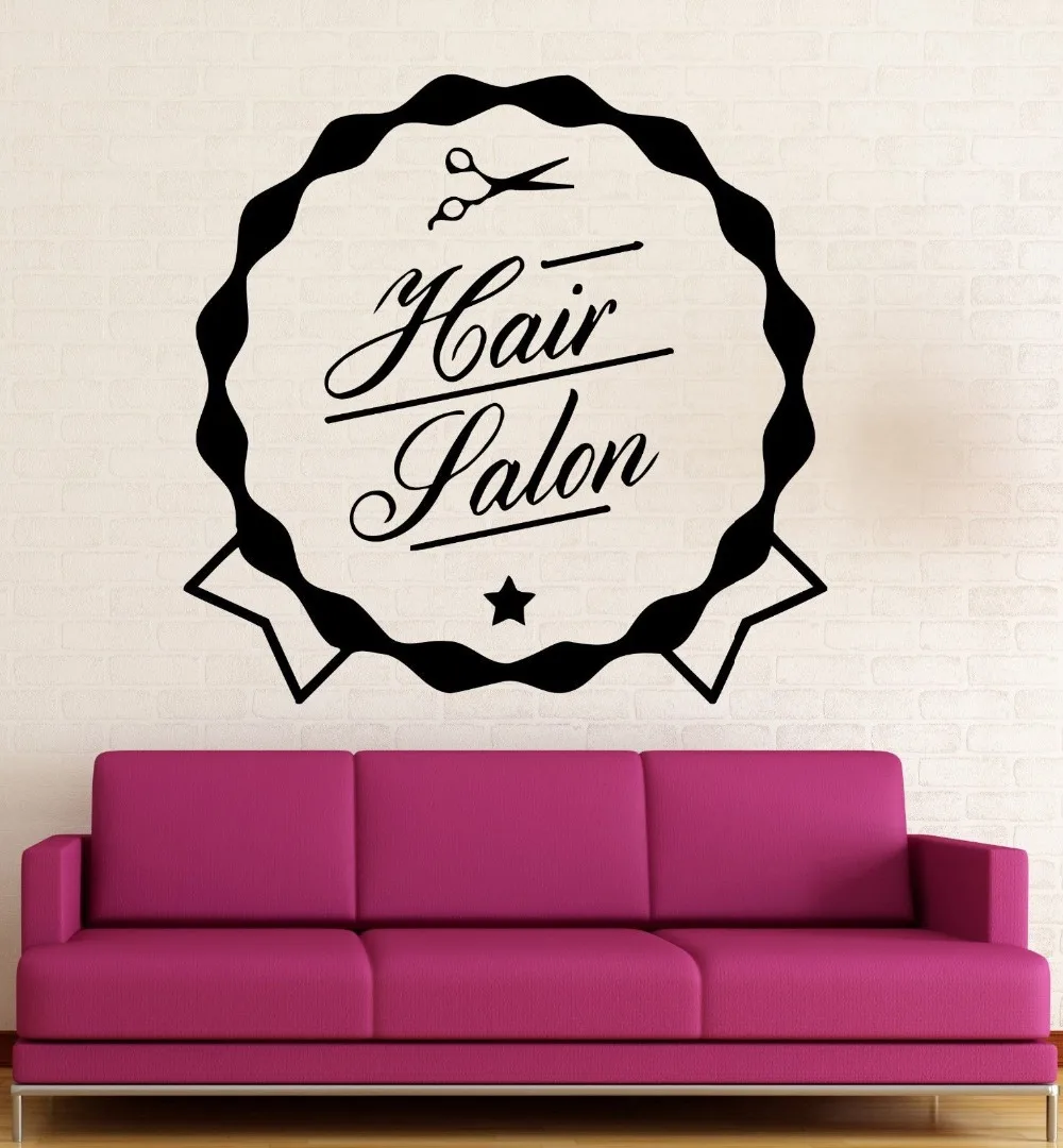 Wall Sticker Vinyl Decal Beauty Sign Hair Salon Haircut Spa Vinyl Decal