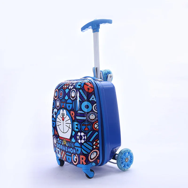 18 Inch Children Travel Boarding Box Luggage Trolley Bag Scooter ...