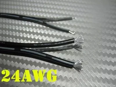 good quality 20M UL 2468 24AWG wire double wire black zebra article ...