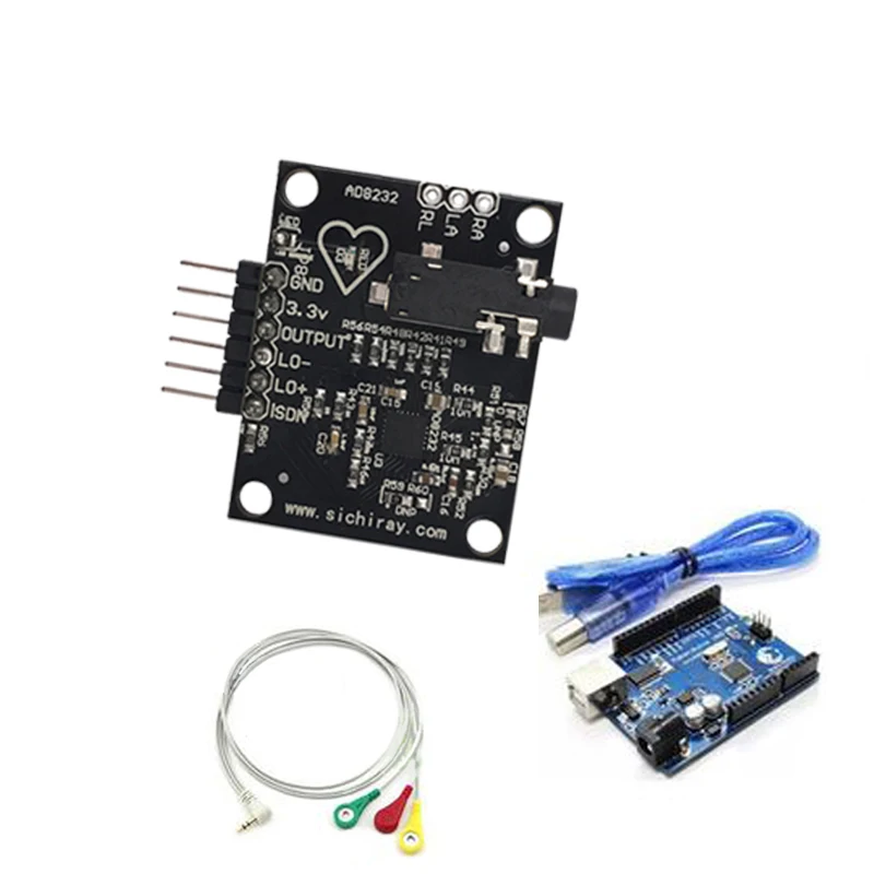 AD8232 Heart Sensor Ecg Measurement Heart Rate Pulse Ecg Monitoring ...