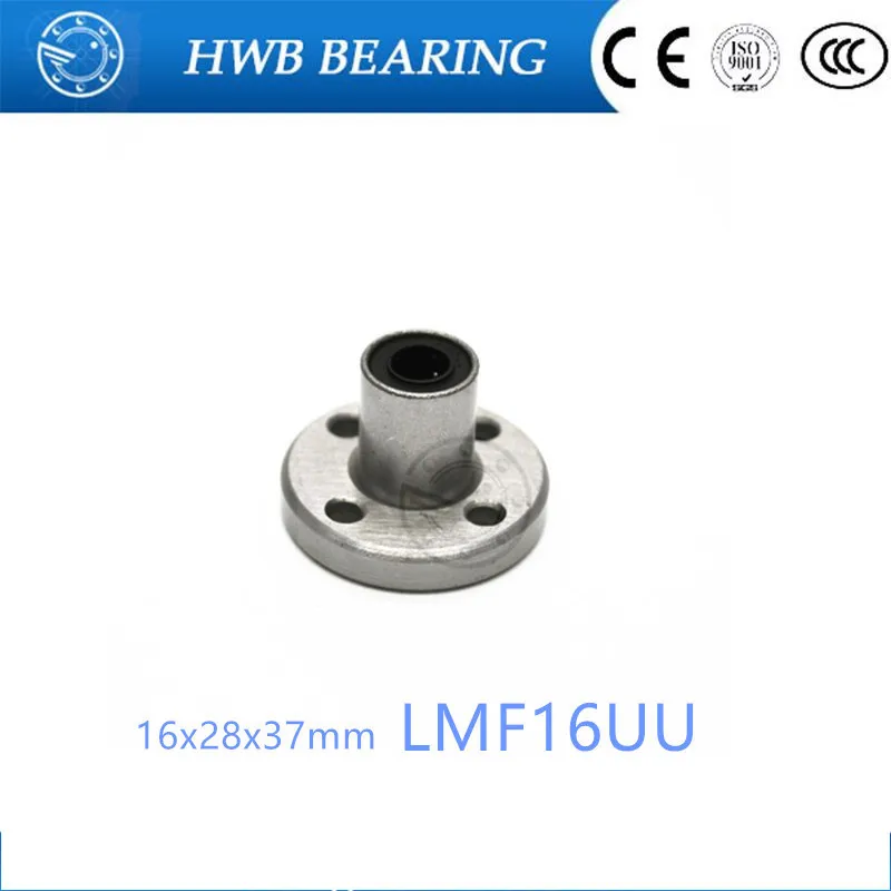 1pcs LMF16UU LMF16 16mm round flange linear ball bearing bushing for ...