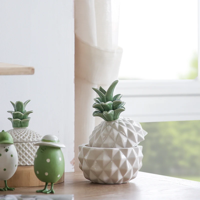 Miz 1 Piece Storage Jars Suger Bowl Pineapple Storage Bottle With Cover ...