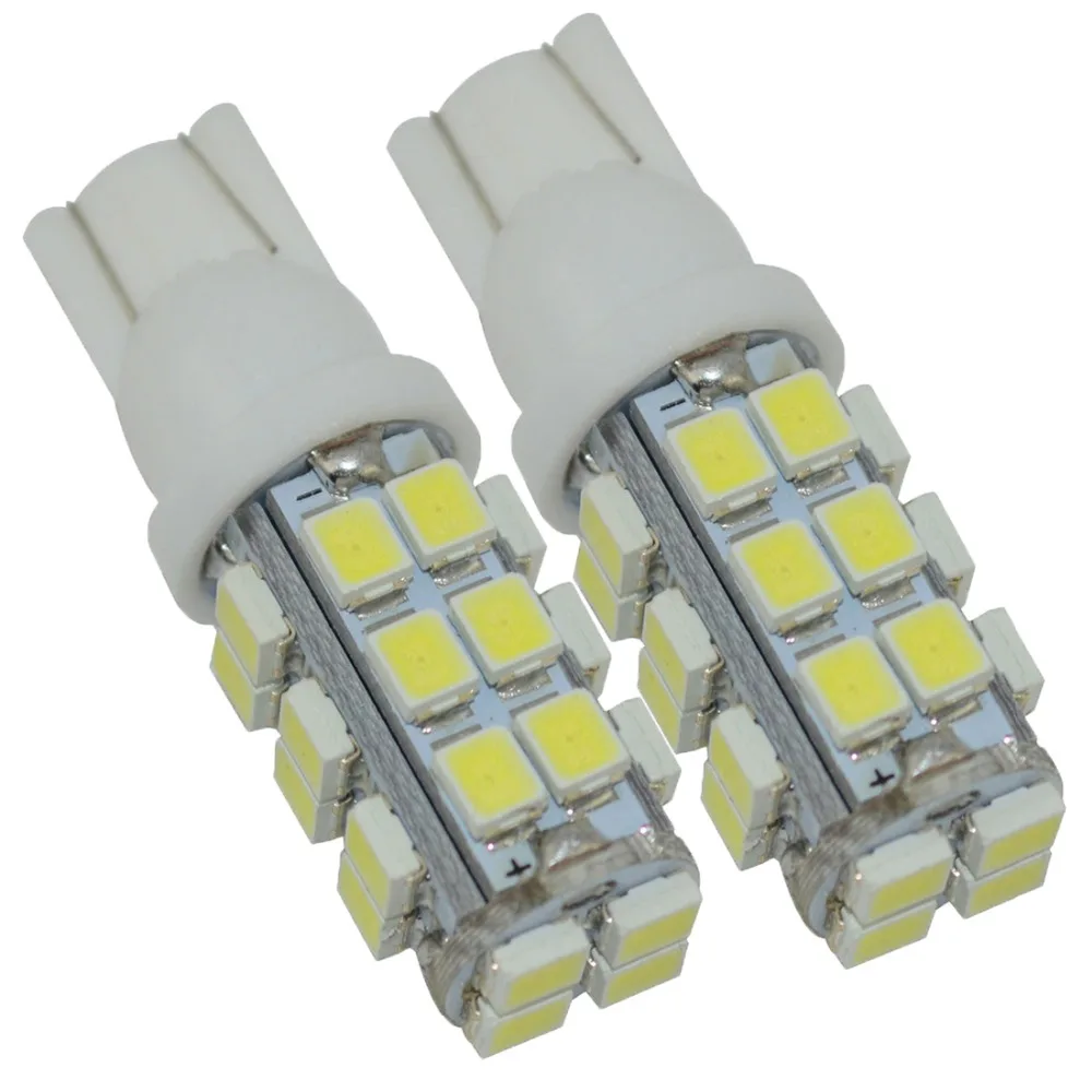 Hot 50pcs/lot 12V 1210 T10 White 28 SMD LED 168 194 W5W led Wedge Light ...