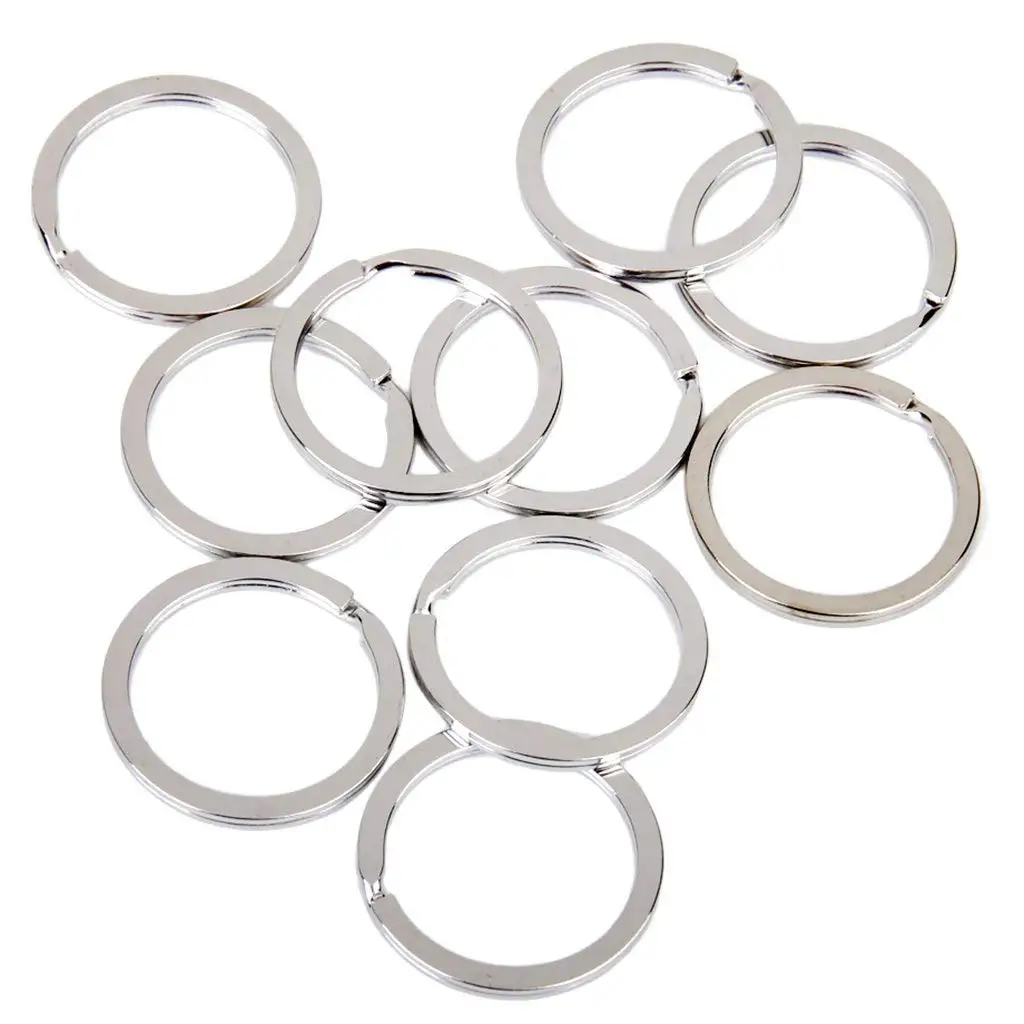 Flat Rings For Keychains 2 Mm X 30 Mm 100 Pcs Silver In Key Chains From