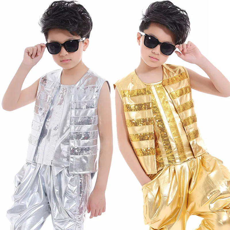 2018 new fashion dance wear kids boys suit stage costume for children ...