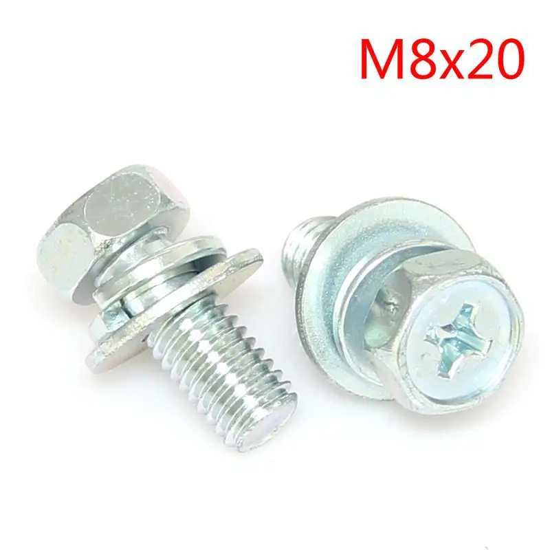 Japanese standard JIS machine screws Cross recessed hex screws trio ...